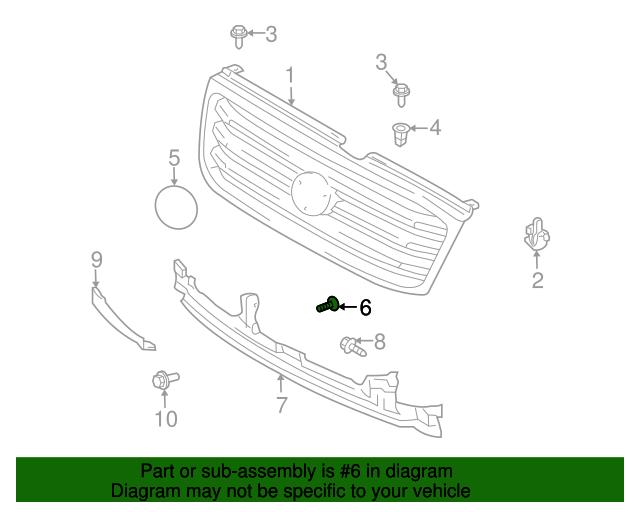 1992-2004 Toyota Emblem Screw 90164-30006 | Toyota Parts Center