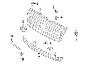 53903-60070 - Filler Panel - 2003-2004 Toyota Land Cruiser | OEM ...