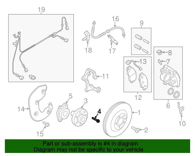 2005-2023 Audi Axle Bolt 8E0-407-643-A | OEM Parts Online