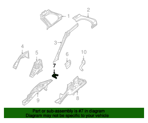 41117009373 - 2000-2006 BMW X5 Bumper Bracket (41-11-7-009-373) | BMW ...