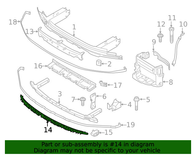 Genuine BMW 51-11-8-746-307 | Lower Absorber | FREE Shipping on Most ...