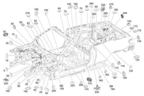 Expansion Plugs, Grommets for 2017 Mercedes-Benz C 300 | Mercedes-Benz ...