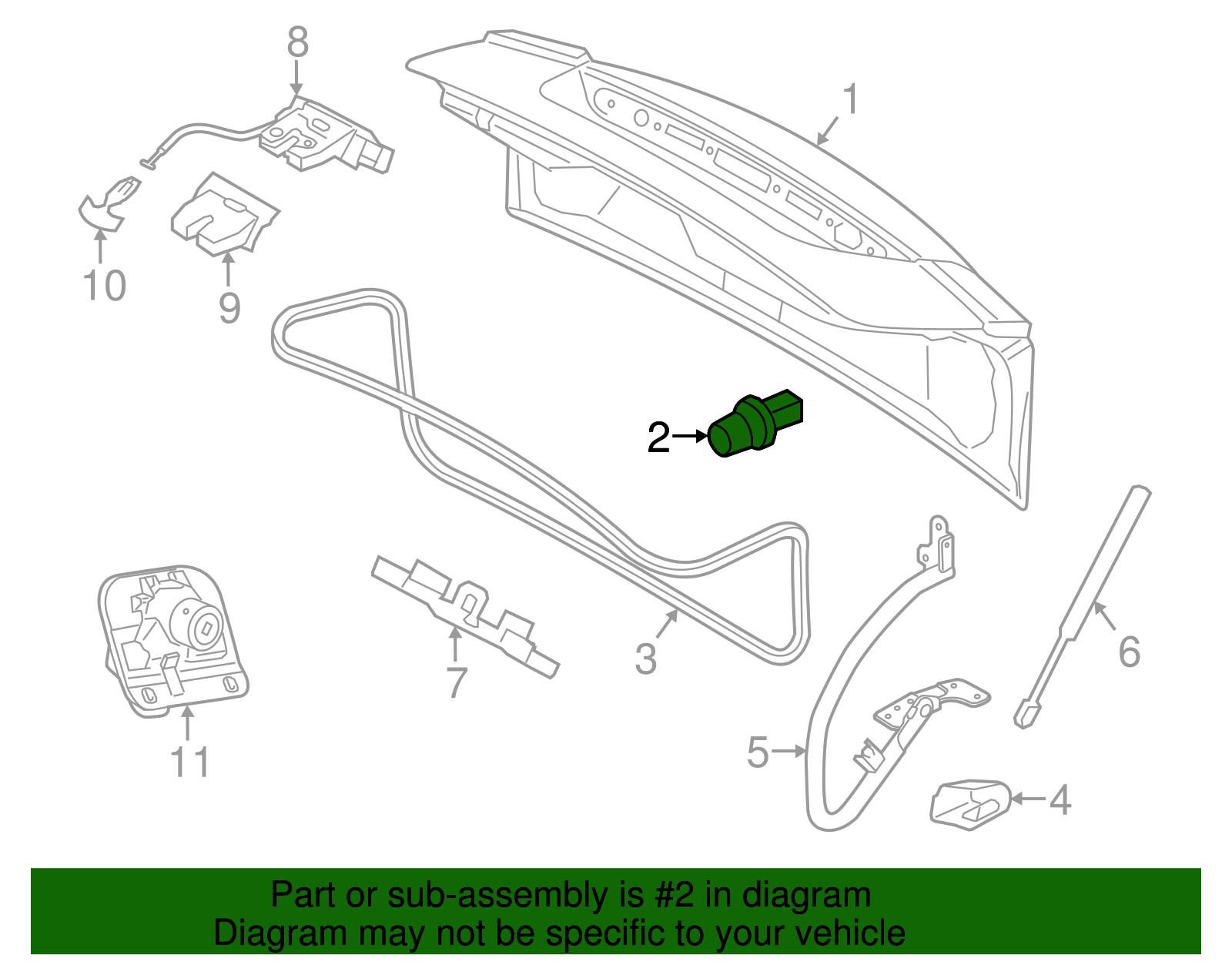 2005-2018 Volvo Deck Lid Stop Buffer 31371523 | Genuine Volvo ...