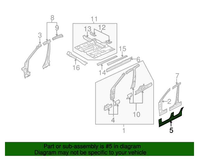 2003-2008 Mazda 6 Rocker Panel GKYC-70-271 | RealMazdaParts.com