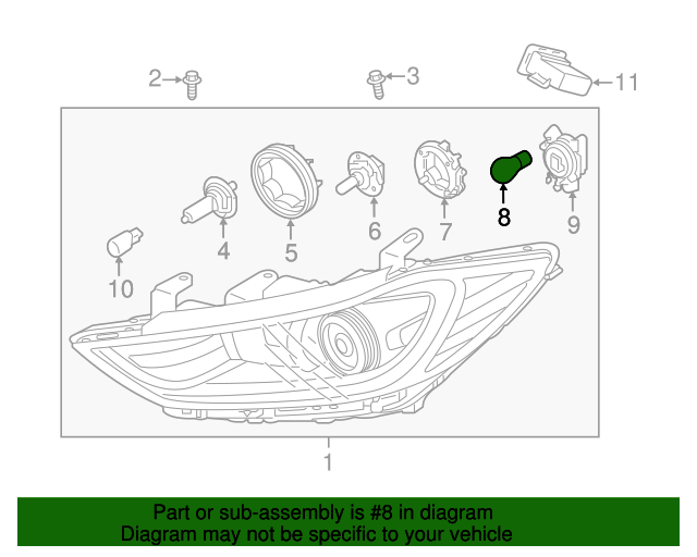 Signal Lamp Bulb - Hyundai (18644-28087-L) | OEPartsQuick