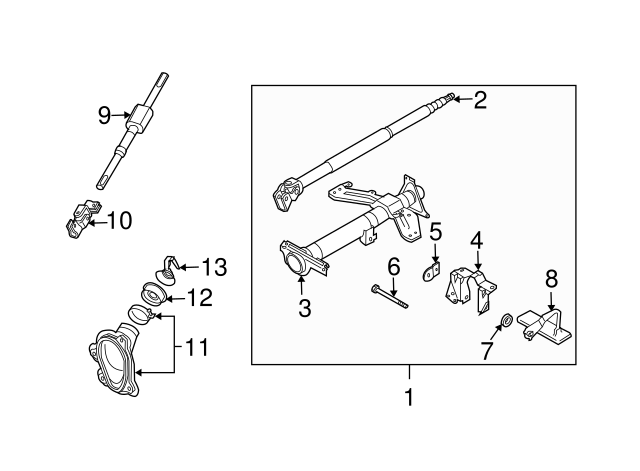 2003-2009 Nissan 350Z Lower Steering Column Joint Intermeditae Shaft ...