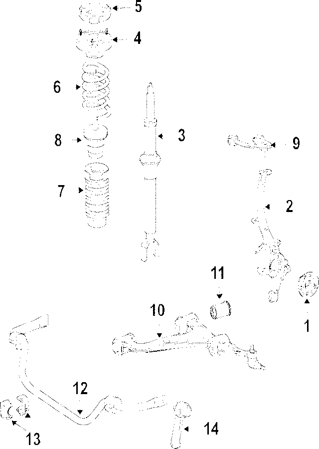 211-323-43-00 - Shock Absorber 2007-2008 Mercedes-Benz E 350 | Mercedes ...