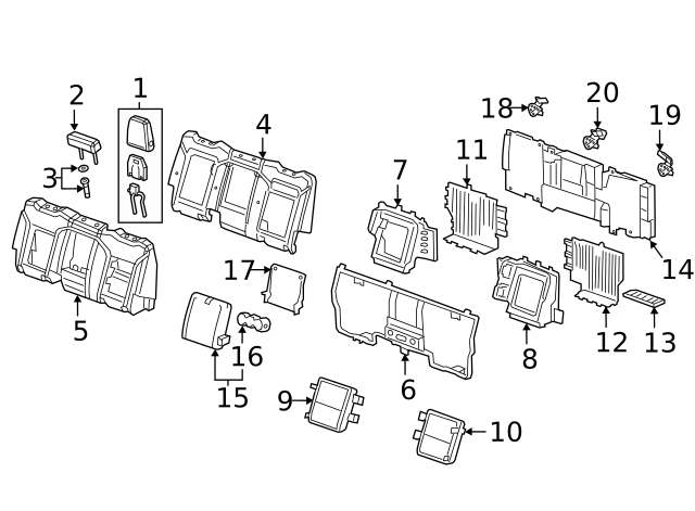2020 GMC Sierra 3500 HD Compartment Door 84824006 | TascaParts.com