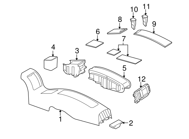 219-810-03-20 - Console Lid 2006-2011 Mercedes-Benz | AutoNationParts.com