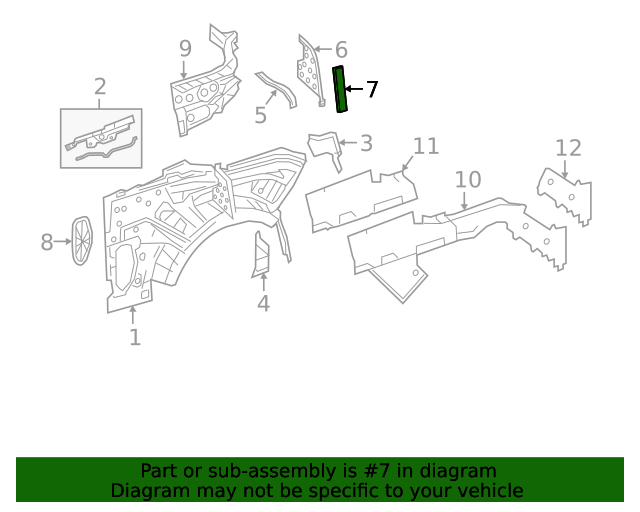 217-682-56-00 - Inner Quarter Panel Insulation 2017-2021 Mercedes-Benz ...