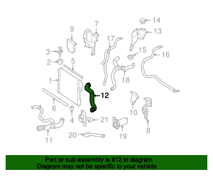221-501-18-84 - Upper Hose 2008-2010 Mercedes-Benz | Mercedes-Benz USA ...
