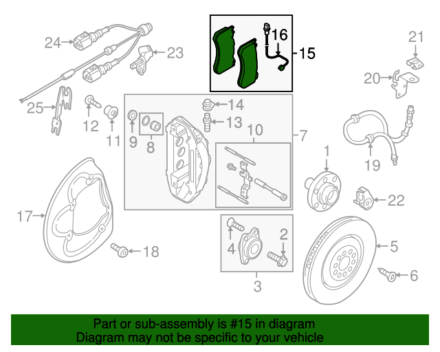 2014-2018 Audi Brake Pads Front 4G0-698-151-AC | Audi USA Parts