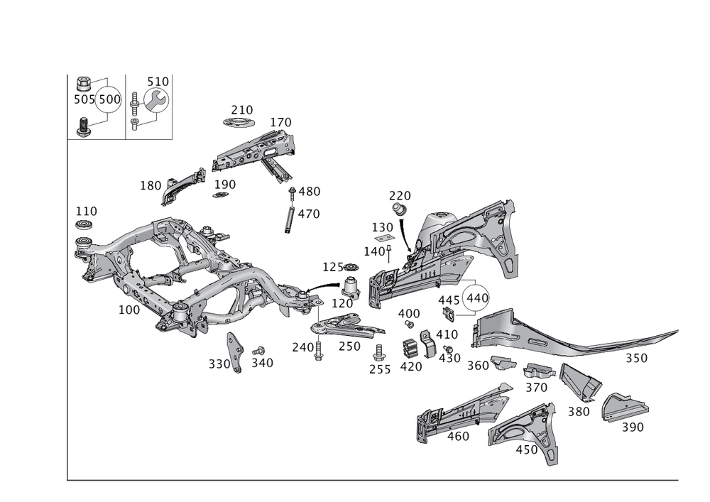 166-330-23-00 - Suspension Sub-Frame | Buy Mercedes Parts Now