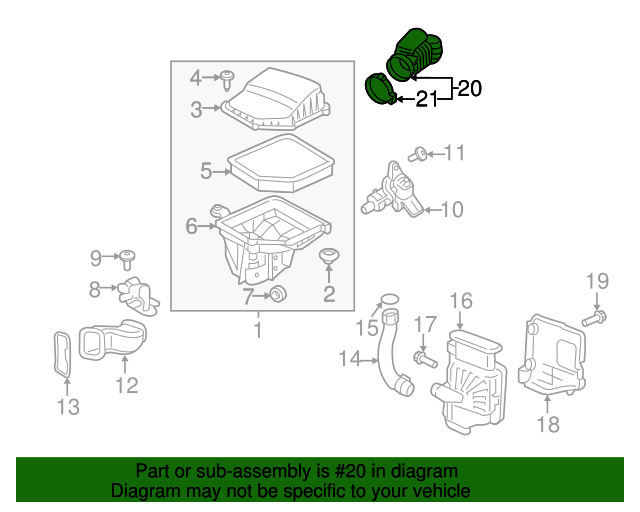 31370326 - Engine Air Intake Hose 2016-2022 Volvo | AutoNationParts.com