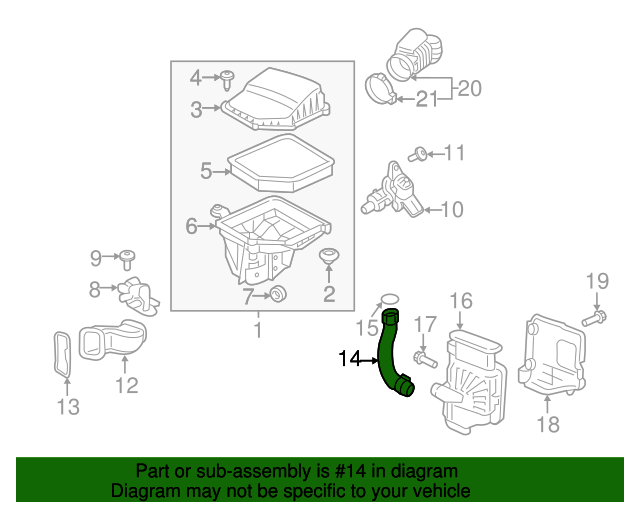 31657797 - Engine Air Intake Hose 2016-2024 Volvo | AutoNationParts.com