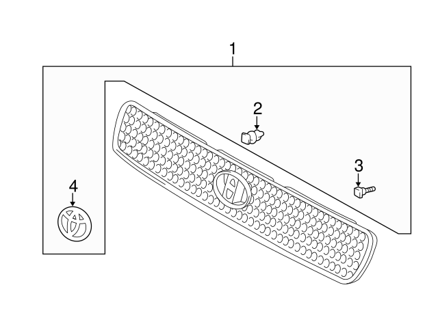2000 Toyota RAV4 Grille Assembly Grommet 53117-42010 | Toyota Parts Center