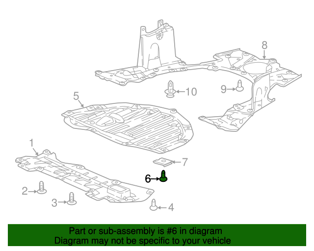 Pin, Engine Cover (Lower) - Honda (90674-TY2-A01) | hondapartguy