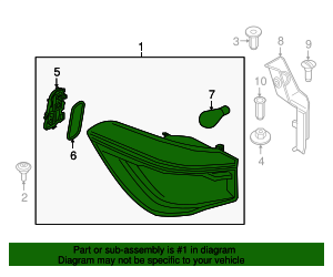63217488543 - 2016-2022 BMW X1 Tail Lamp Assembly (63-21-7-488-543 ...