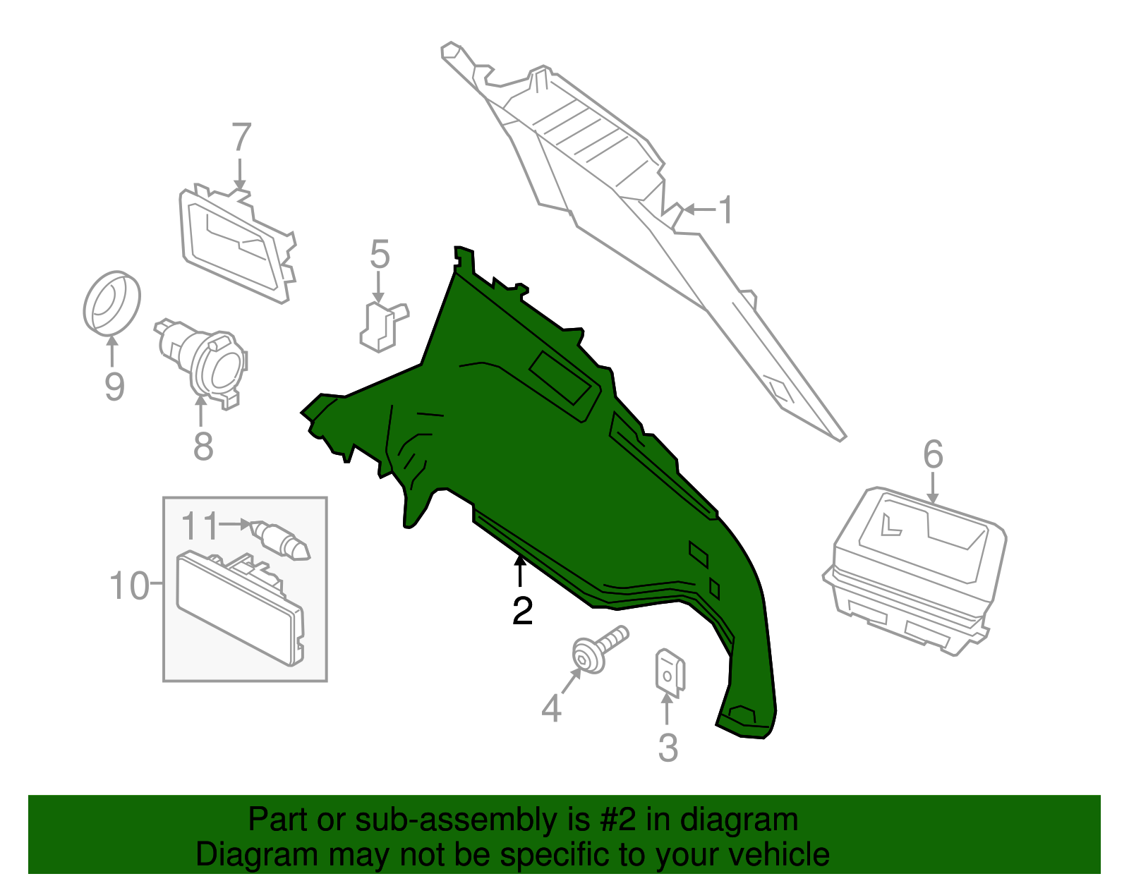 84950-5AA2A - High-Quality Interior Quarter Panel Trim Panel for 2015 ...