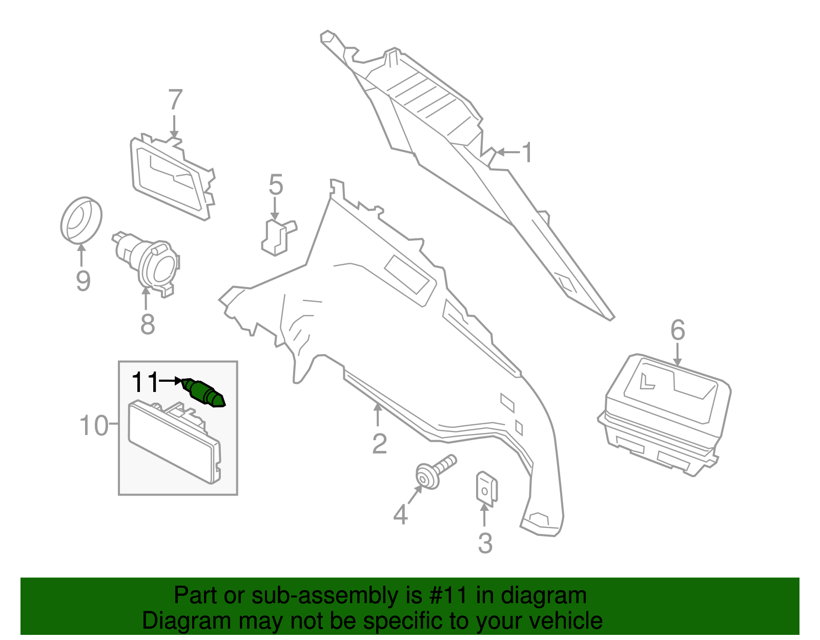 2007-2024 Nissan Blub 12V 5W Bulb Door Step Lamp Bulb Foot-Well Lamp ...