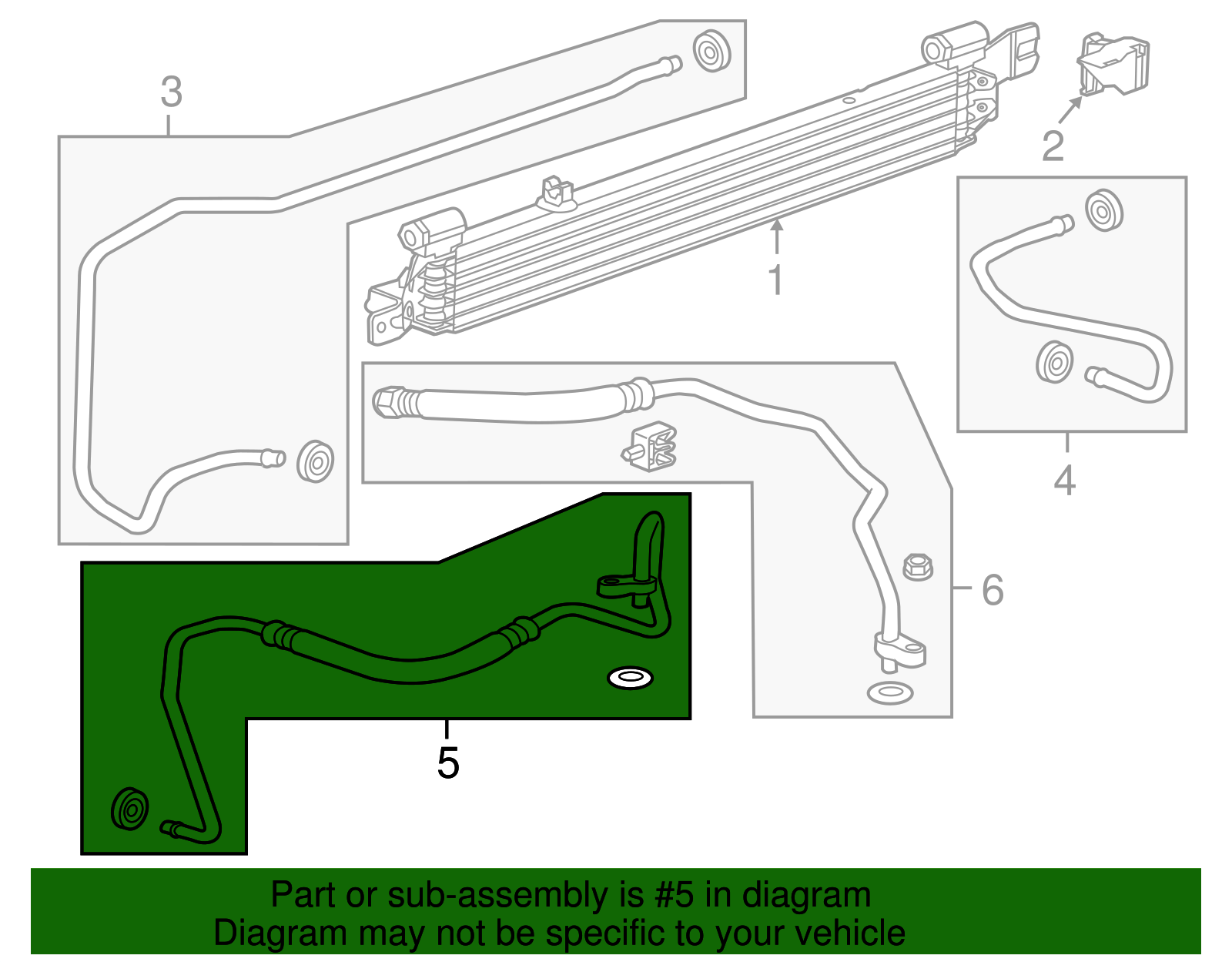2012-2020 GM Automatic Transmission Fluid Cooler Inlet Line 22908800 GM ...