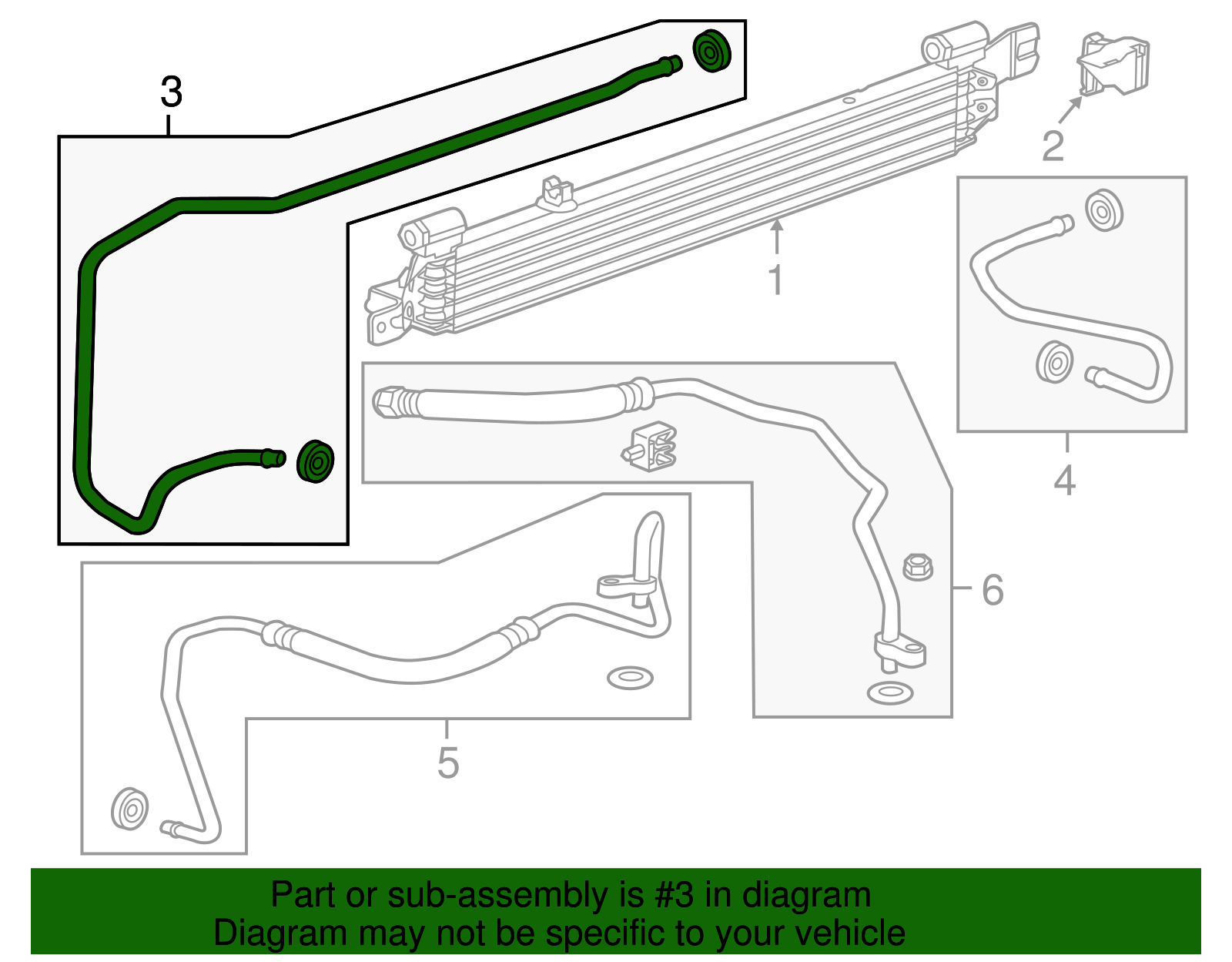 22777079 - Transmission Fluid Auxiliary Cooler Inlet Pipe 2013-2020 GM ...