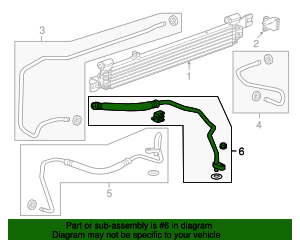23171463 - Automatic Transmission Fluid Cooler Outlet Rear Line 2012 ...