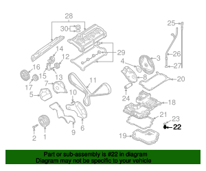 1990-2009 Audi Engine Oil Drain Plug 028-103-059-A | Audi USA Parts