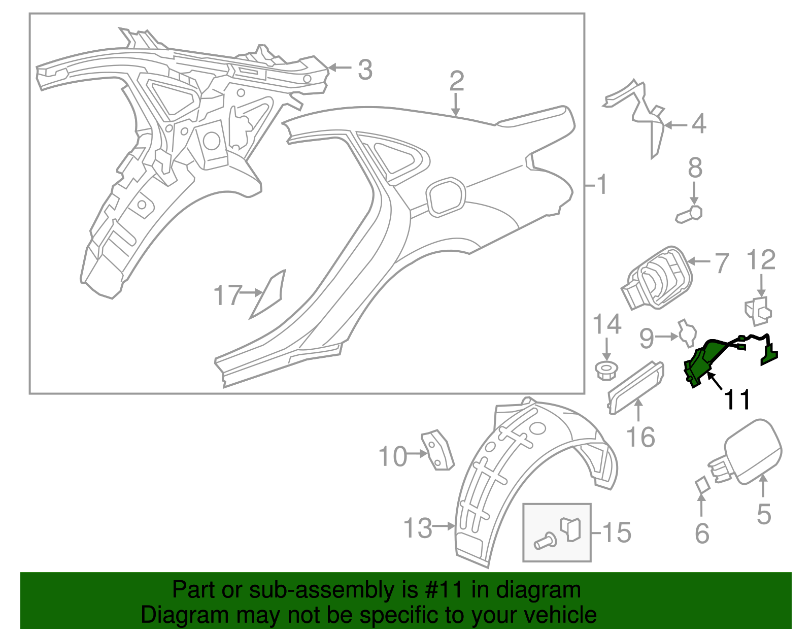 81590-3N000 - Fuel Filler Door Release Cable 2011-2016 Hyundai Equus ...