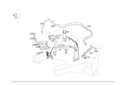 Engine Compartment Partition Wall, Wheel Well Detachable Parts for 2011 ...