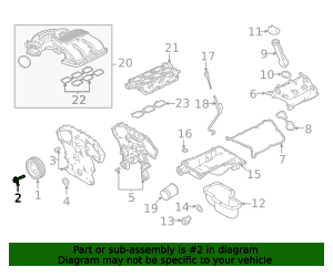 2017-2024 Nissan Crankshaft Pulley Bolt 12309-6KA0A | Parts Nissan of ...
