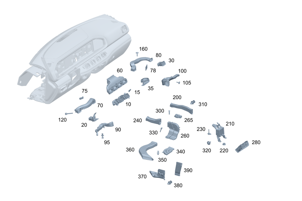 167-830-78-01 - Vent Grille - 2020-2021 Mercedes-Benz | Buy Mercedes ...