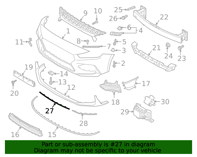 2019-2020 Hyundai Elantra GT Center Molding 86587-G3700 | OEM Parts Online