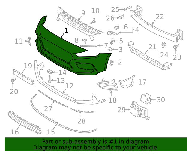 2019-2020 Hyundai Elantra GT Bumper Cover 86511-G3700 | OEM Parts Online