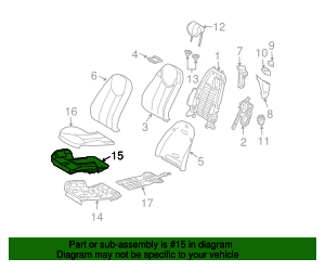 230-910-27-50 - Seat Cushion Pad 2009-2012 Mercedes-Benz | Mercedes ...