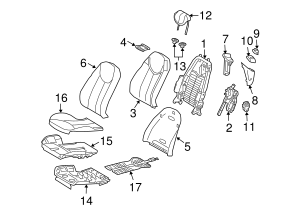 230-910-27-50 - Seat Cushion Pad 2009-2012 Mercedes-Benz | Mercedes ...