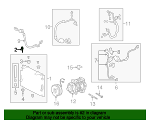 2007-2022 Toyota Condenser Assembly Bolt 88899-0C010 | Toyota Parts Center