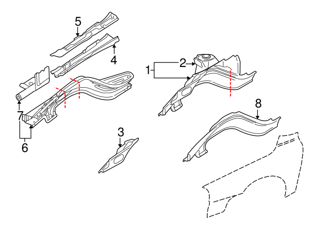 2001-2009 Volvo S60 Outer Rail - Driver's Side (LH) 9175785 ...