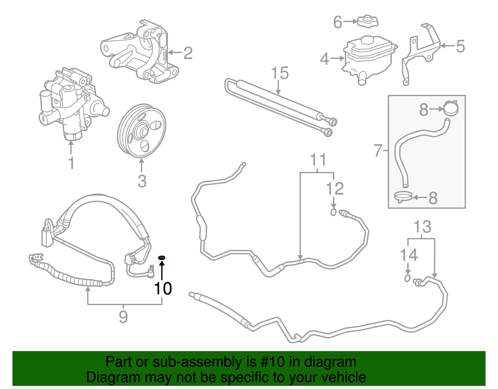 2011-2019 GM Power Steering Pressure Hose Seal 13305013 GM ...