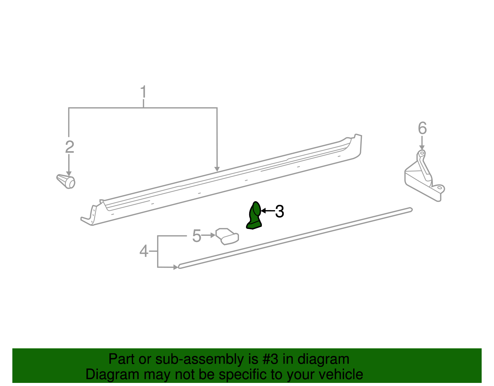 1998-2010 Toyota Rocker Molding Clip 75867-30110 | Toyota Parts Center