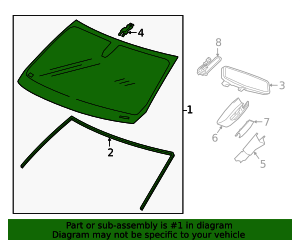 2019-2023 GM Windshield 84593338 | GM Parts Center