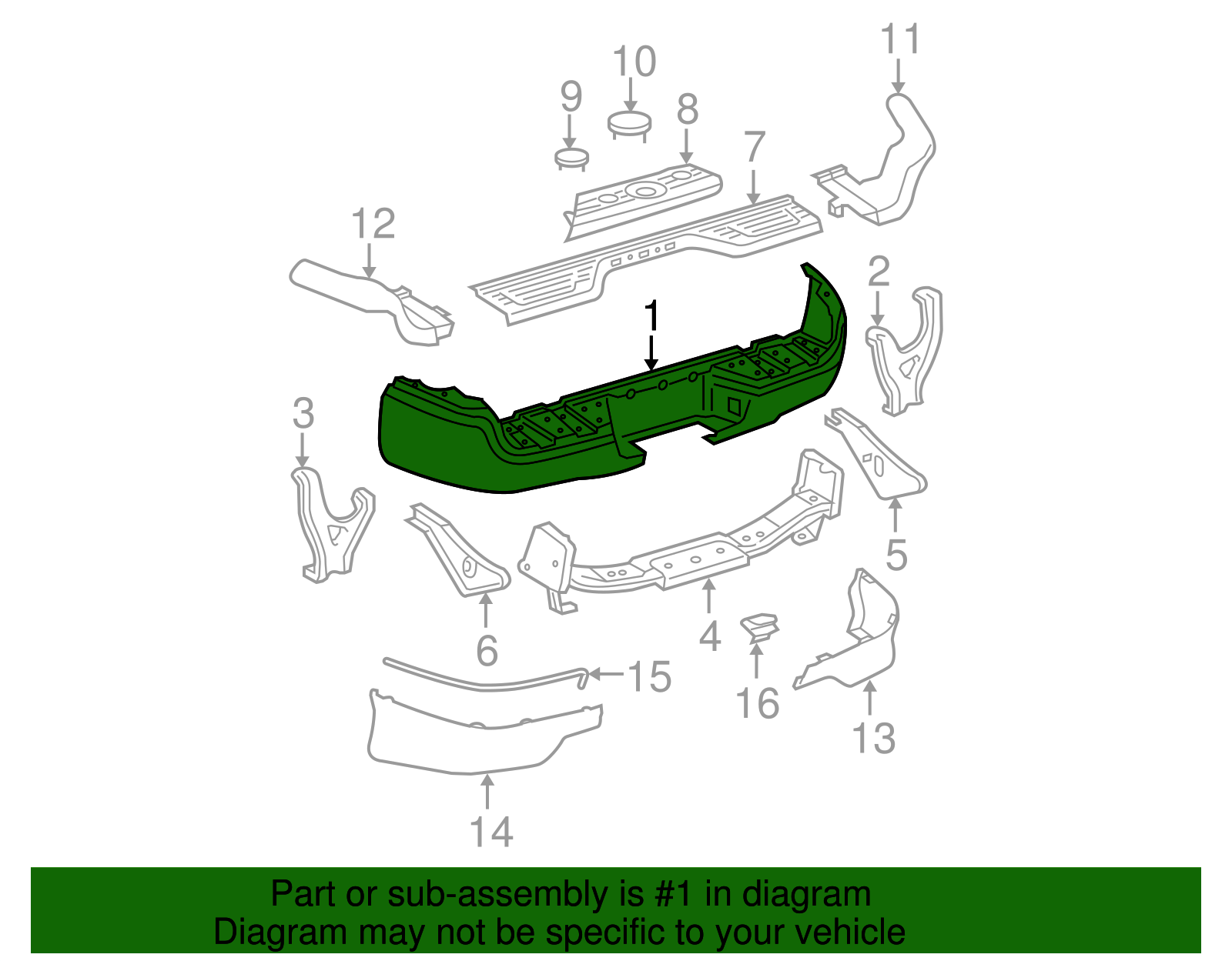 2005-2015 Toyota Tacoma Bumper 52151-04907 | Toyota San Diego Parts