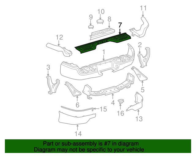 52162-04011 - Bumper Step Pad (Rear) - 2005-2015 Toyota Tacoma | OEM ...