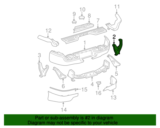 2005-2015 Toyota Tacoma Corner Reinforced 52178-04010 | OEM Parts Online