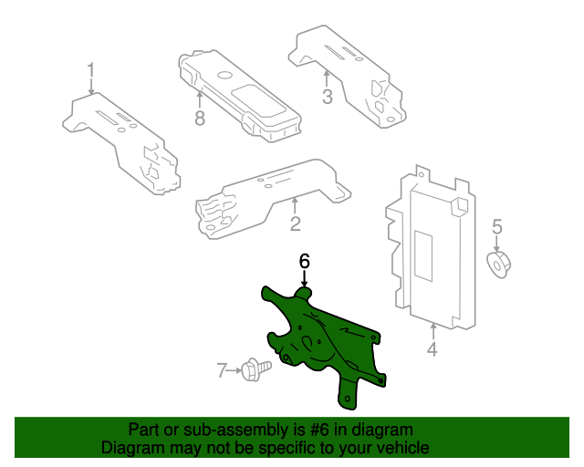 204-545-41-40 - Control Module Bracket 2012-2015 Mercedes-Benz ...