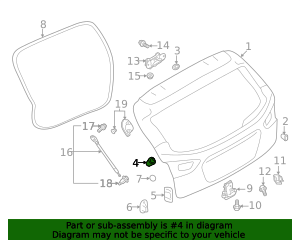 2012-2023 Subaru Lift Gate Bumper 63262AG001 | Subaru Parts Store