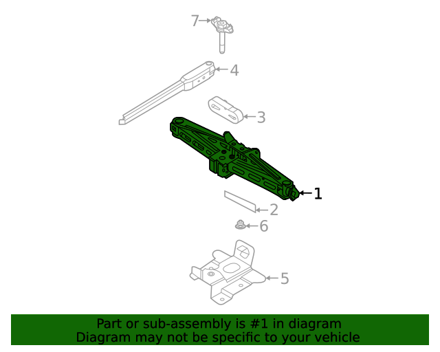 Jack Assembly Lifting LJ6Z-17080-K | TascaParts.com