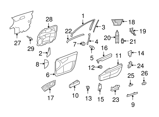2000-2019 Mercedes-Benz Body A-Pillar Reinforcement Rivet 003-990-35-97 ...