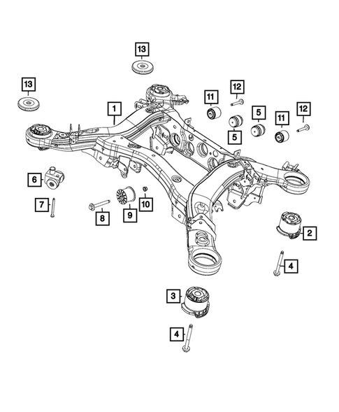 Rear Suspension and Cradle for 2022 Dodge Durango | My Mopar Parts