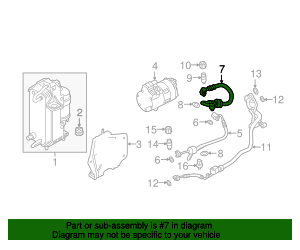 2017-2022 BMW A/C Refrigerant Suction Hose 64-53-9-321-594 ...